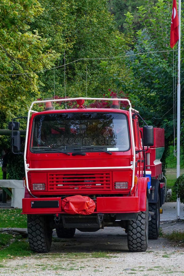 Offroad Spec Fire Engine Portrait View Stock Photo - Image of safety ...