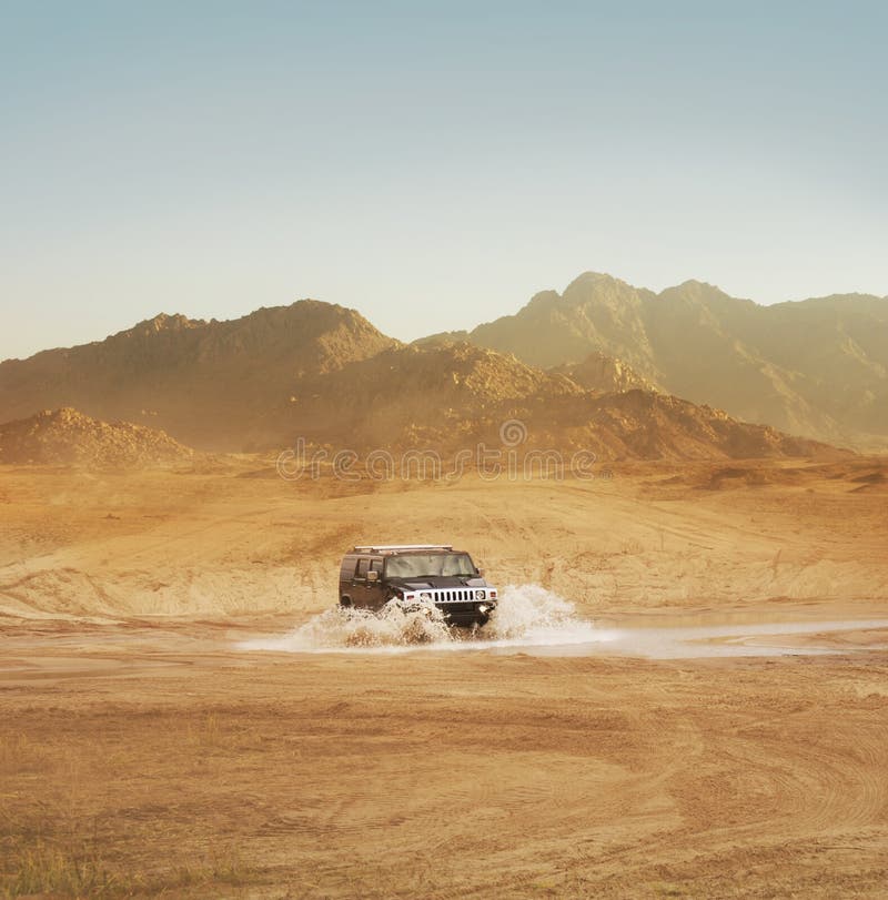 Offroad SUV Riding in the Desert Stock Image - Image of dirt ...