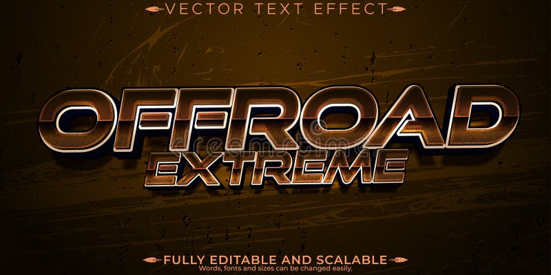 Offroad Text Effect, Editable Adventure and Extreme Text Style Stock ...
