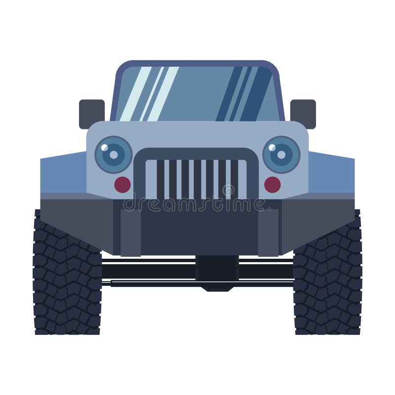 Offroad Vehicle with Mud Tire and Roof Rack. Vector Stock Vector ...