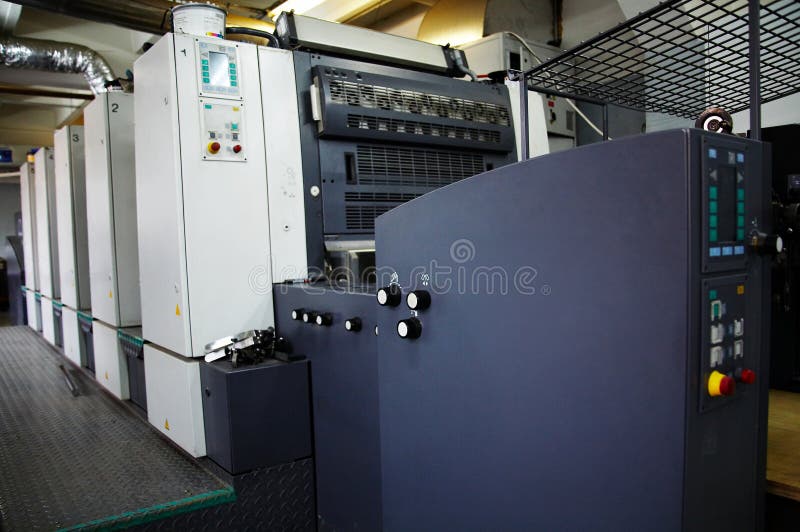 Offset machine working stock image. Image of media, office - 82023