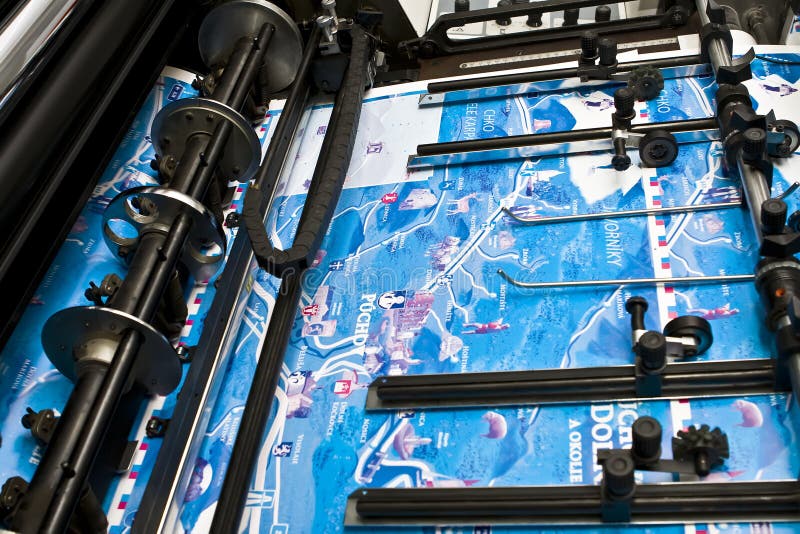 Large Format Printing Machine in Operation Stock Image - Image of ...