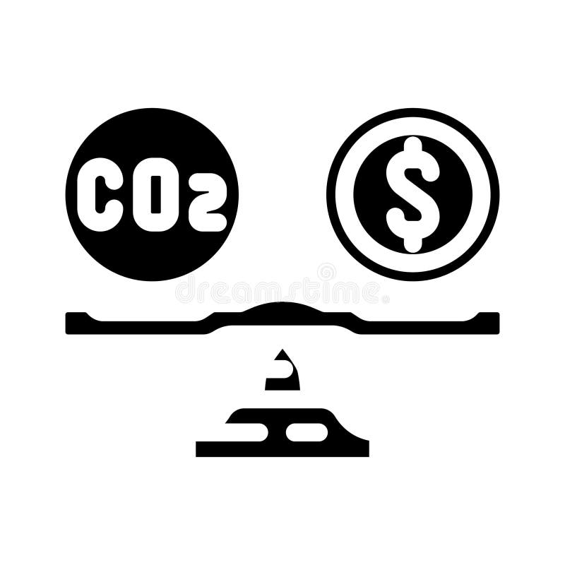 Offset Carbon Glyph Icon Vector Illustration Stock Vector ...