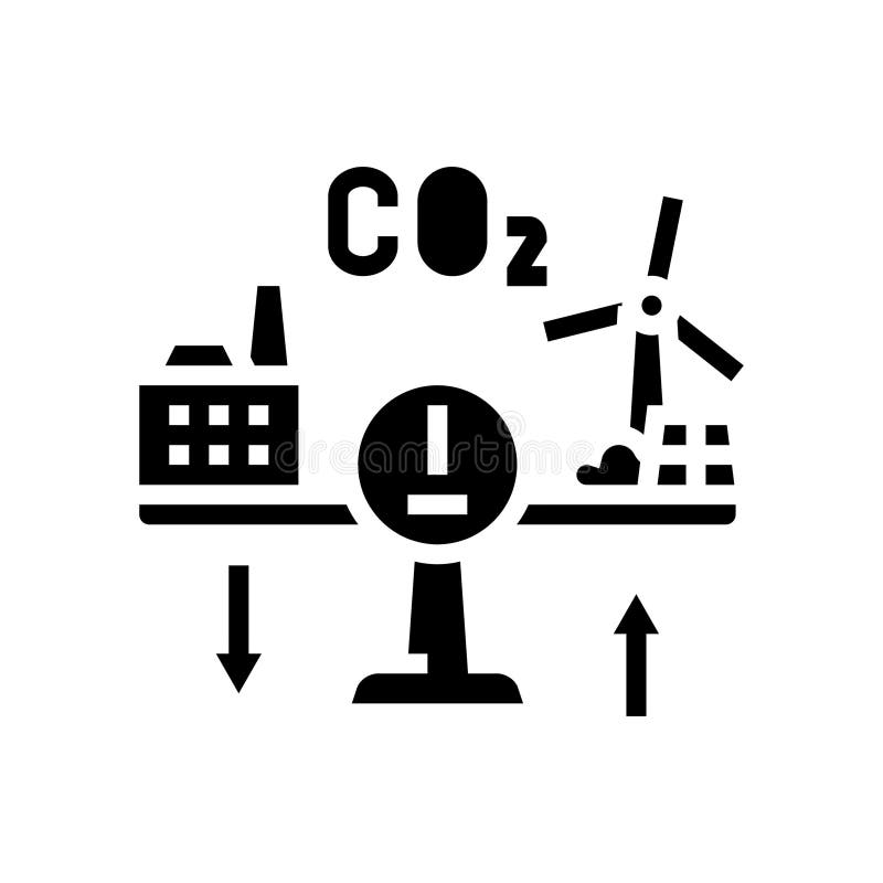 Offset Carbon Glyph Icon Vector Illustration Stock Illustration ...