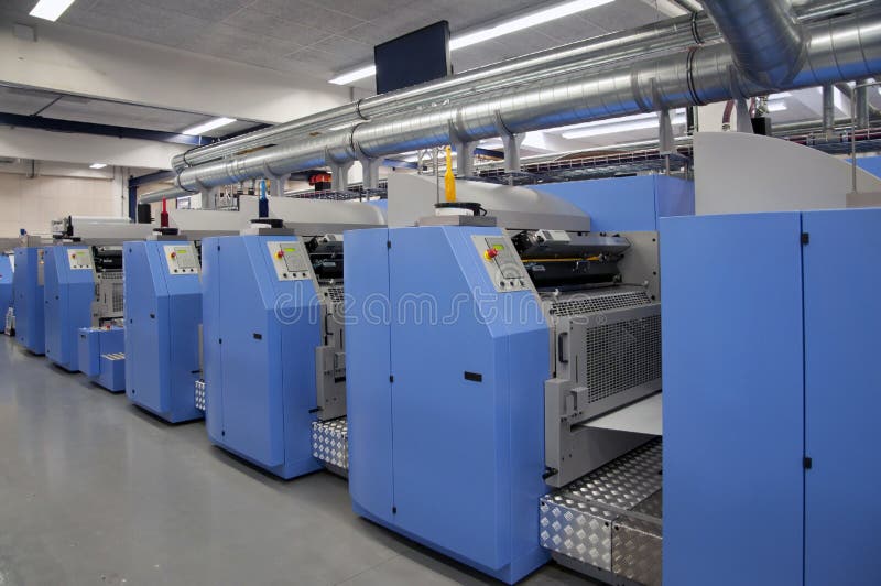 Offset/flexo Press for Labels Stock Image - Image of machine, finishes ...