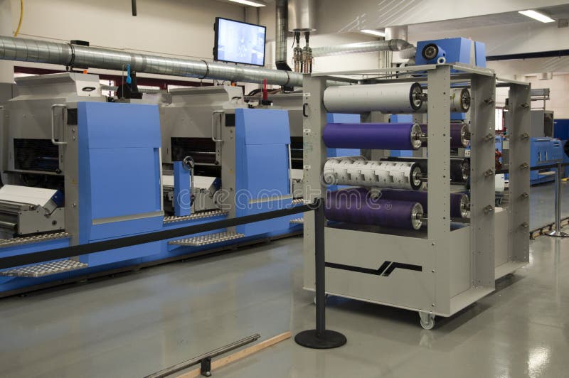 Offset/flexo Press for Labels Stock Photo - Image of online, labor ...
