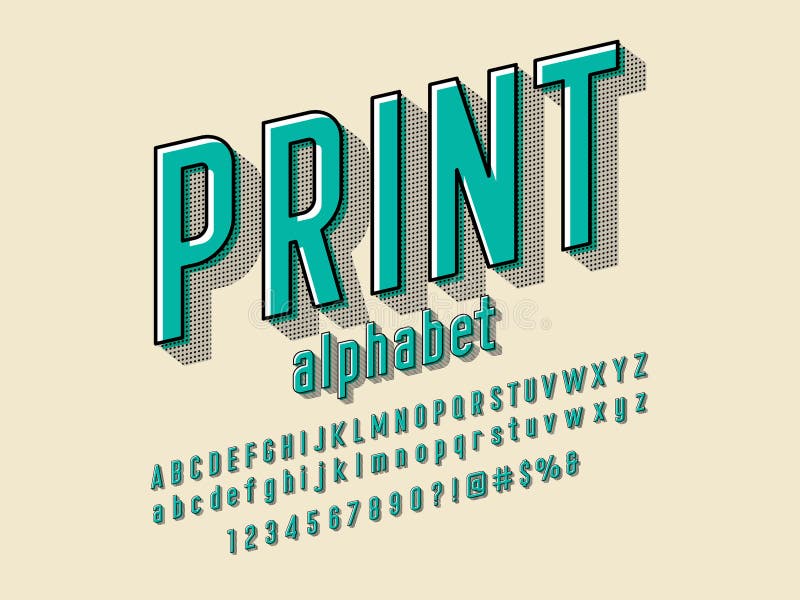 Offset font stock vector. Illustration of design, letterpress - 143483401