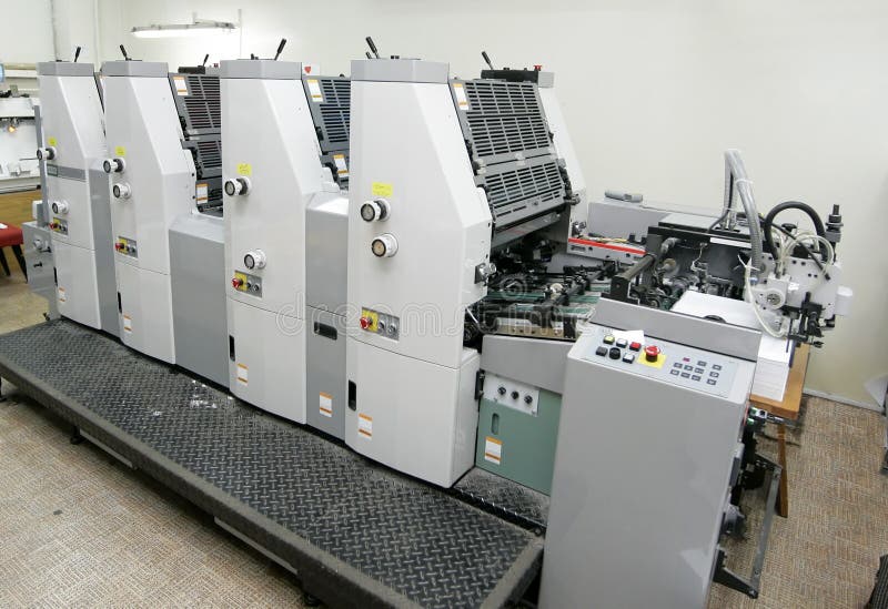 Offset machine working stock image. Image of media, office - 82023