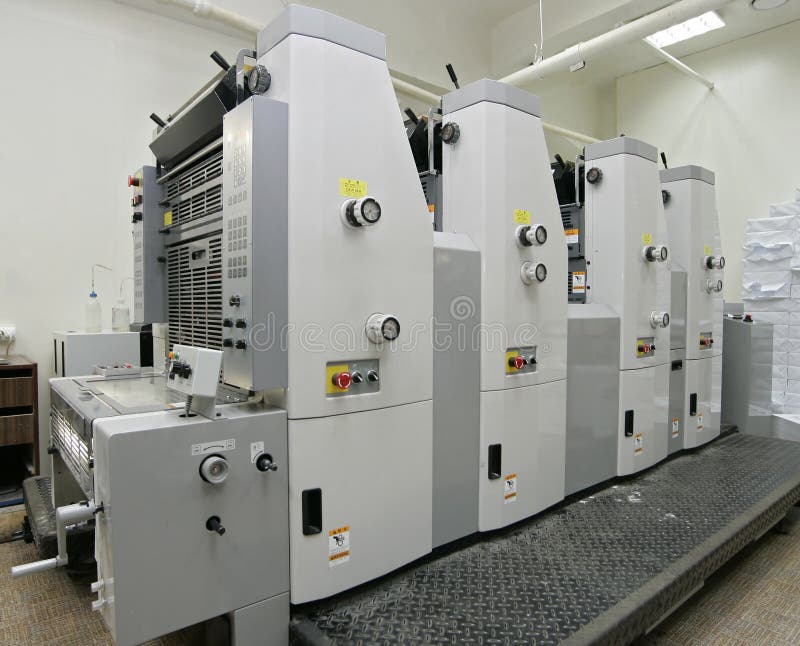 Offset Press Printing, Detail Stock Image - Image of cmyk, paper: 9582911