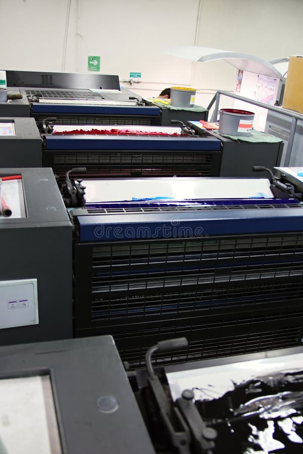 Offset machine stock image. Image of prepress, inking - 12905579