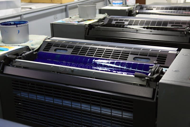 Offset machine stock image. Image of prepress, inking - 12905579
