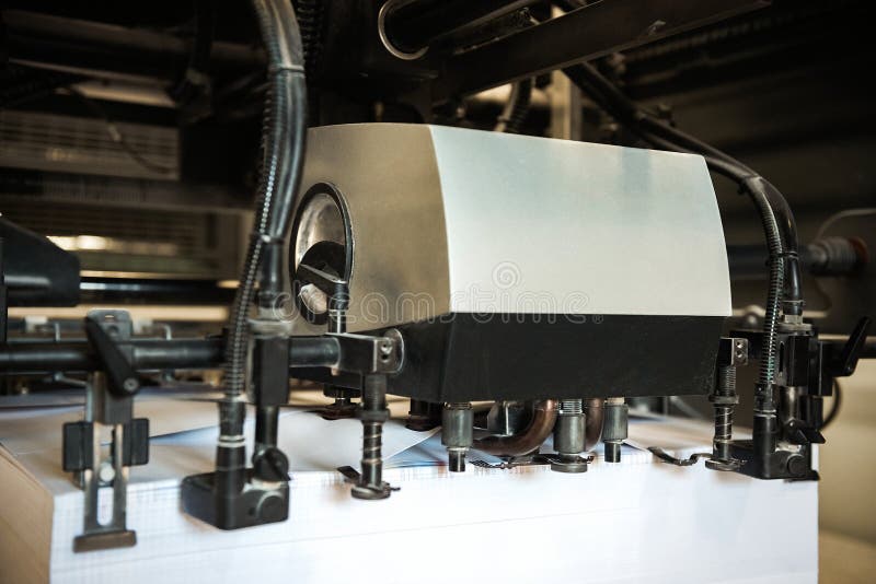 Detail of Rollers in Offset Printing Machine Stock Image - Image of ...
