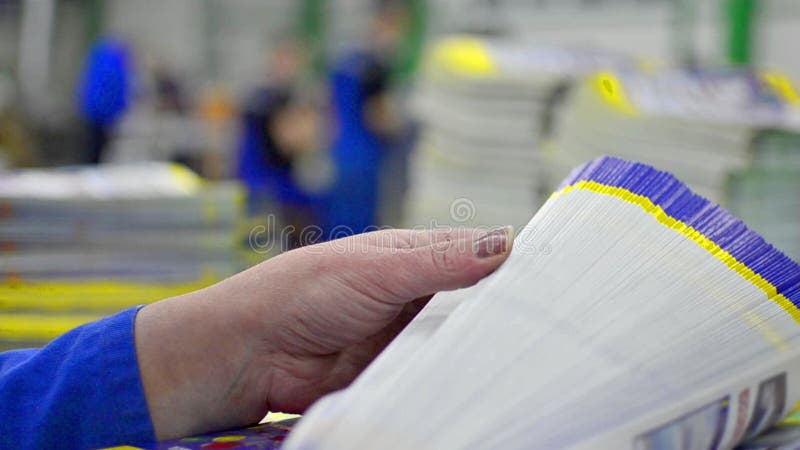 Offset Press Print Magazine Quality Control Process Stock Video - Video ...