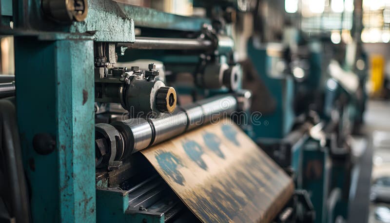 The Offset Press in the Production Process is in the Printing Factory ...