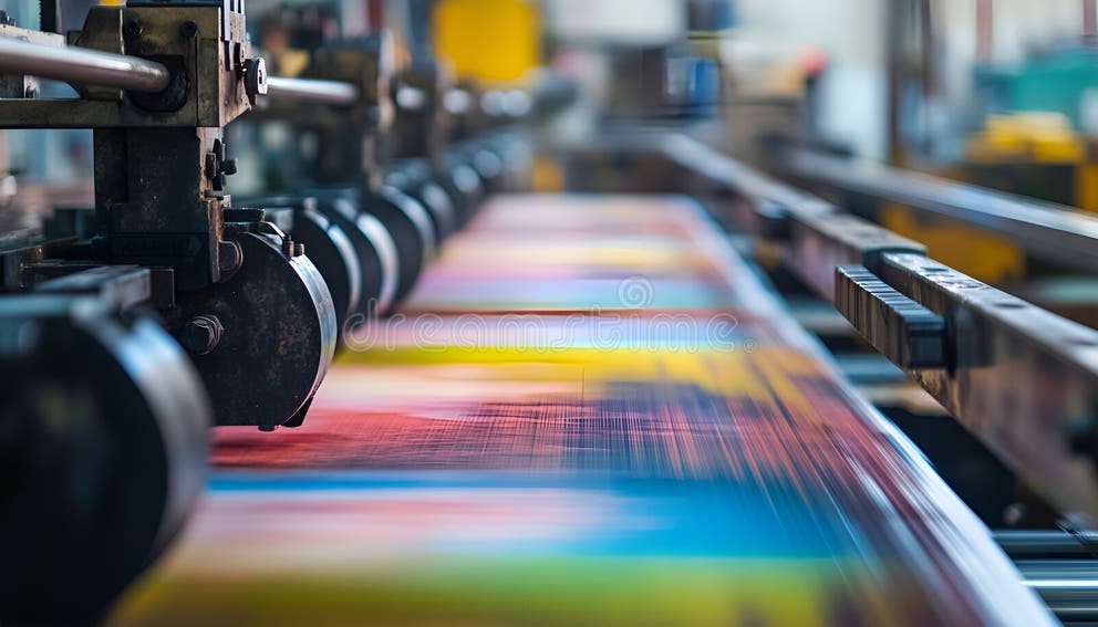 The Offset Press in the Production Process is in the Printing Factory ...