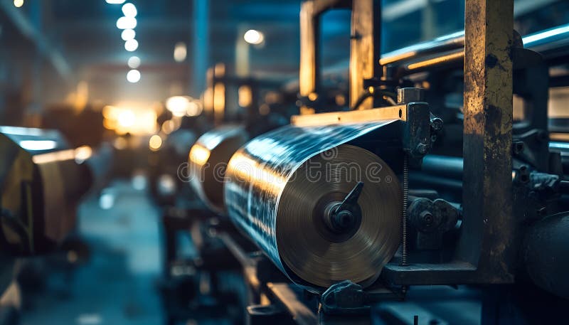 The Offset Press in the Production Process is in the Printing Factory ...