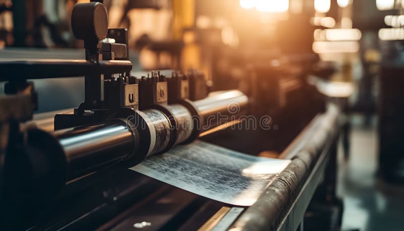 The Offset Press in the Production Process is in the Printing Factory ...