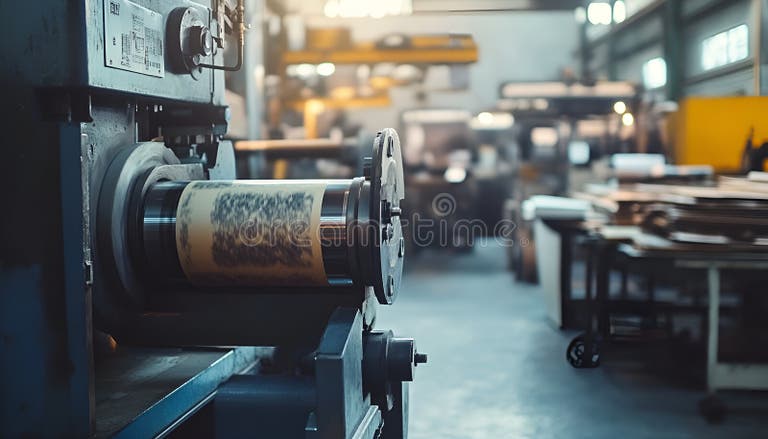 The Offset Press in the Production Process is in the Printing Factory ...
