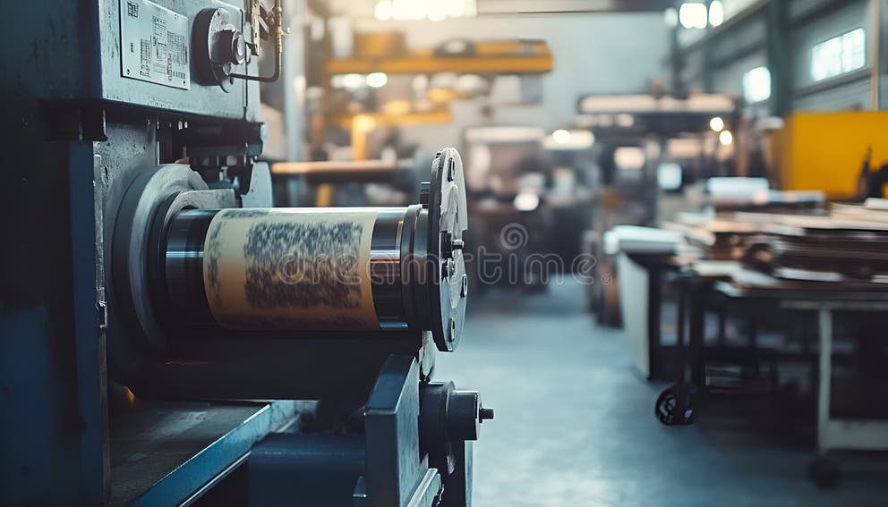 The Offset Press in the Production Process is in the Printing Factory ...