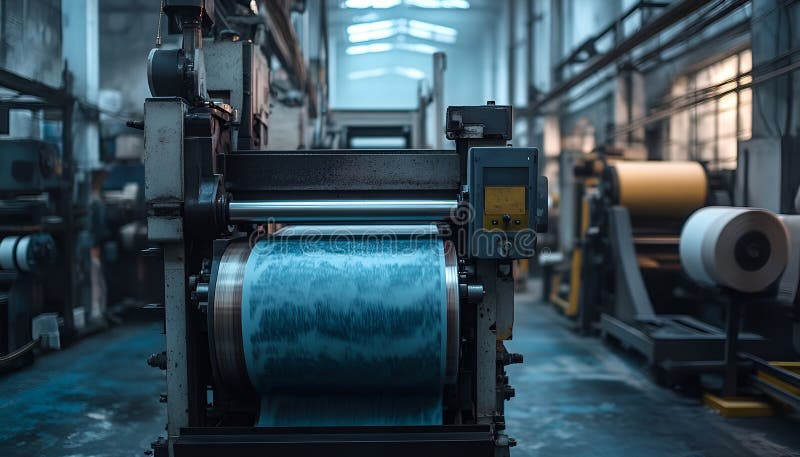 The Offset Press in the Production Process is in the Printing Factory ...