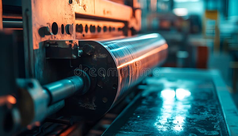 The Offset Press in the Production Process is in the Printing Factory ...