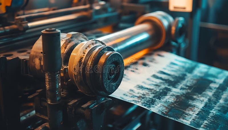 The Offset Press in the Production Process is in the Printing Factory ...