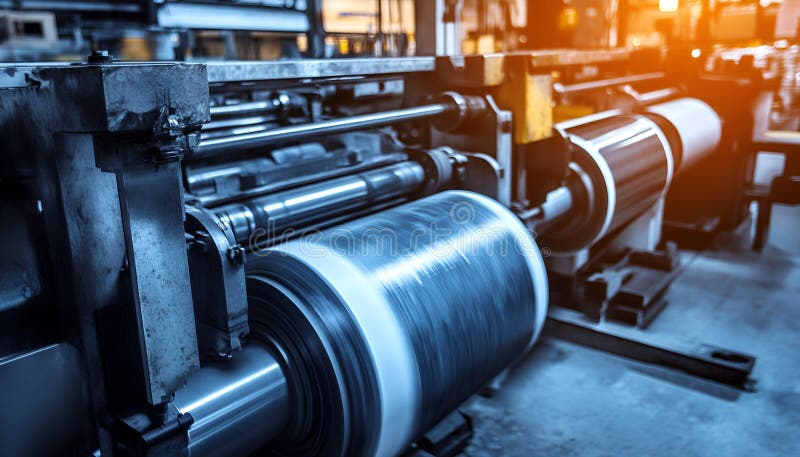 The Offset Press in the Production Process is in the Printing Factory ...