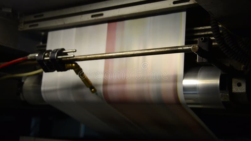 Print Press Roll Paper Machine Stock Footage - Video of graphic ...