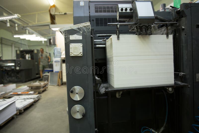 Offset Printed Machine, Offset Printing. Stock Image - Image of concept ...