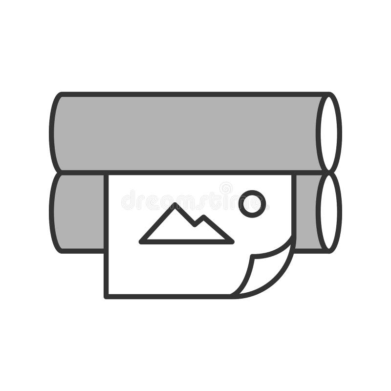 Offset Printer at Work Design and Print Service Vector Icon ...