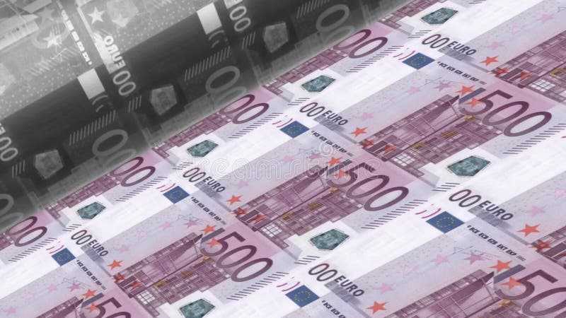 Offset Printing Euro Banknotes Stock Footage - Video of paper, press ...