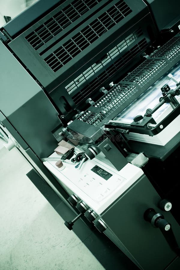 Offset Printing Machine stock image. Image of magazine - 545159