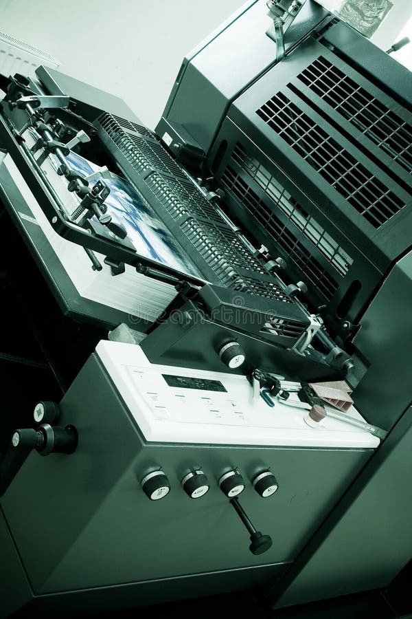 Offset Printing Machine stock image. Image of commercial - 545161