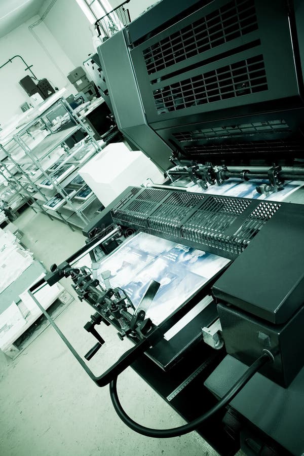 Offset Printing Machine stock photo. Image of production - 545162