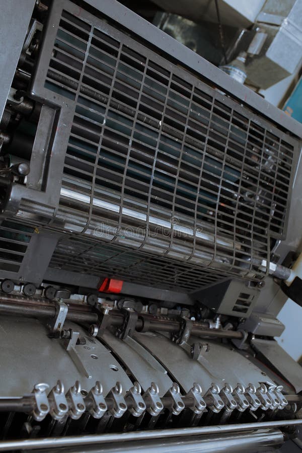 Offset Printing Machine in Details Stock Photo - Image of heavy, plant ...