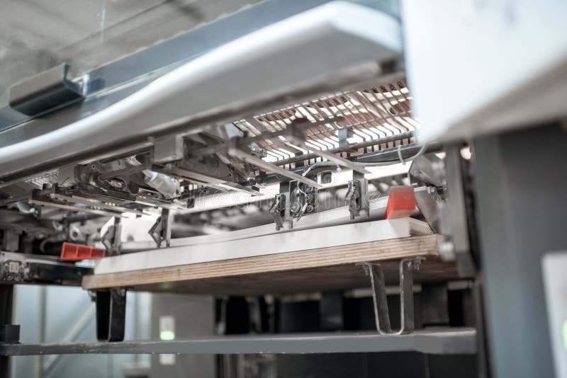 Offset printing machine stock photo. Image of workshops - 110453306