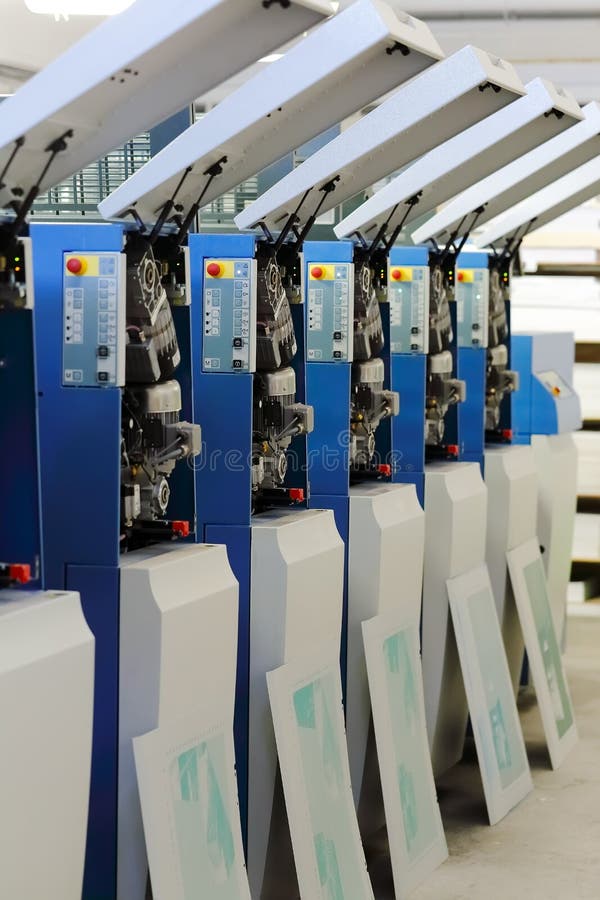 Ink Rollers on Offset Printing Machine Stock Image - Image of machine ...