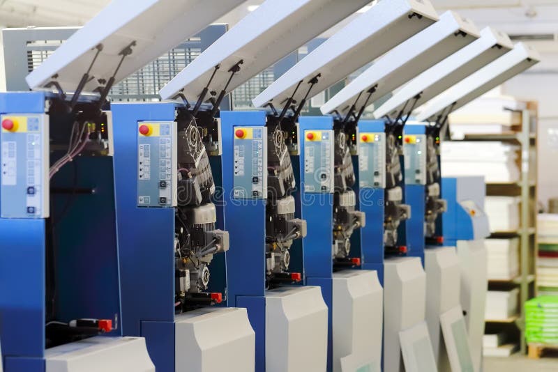 Offset Printing Machine stock image. Image of shop, machine - 32645643