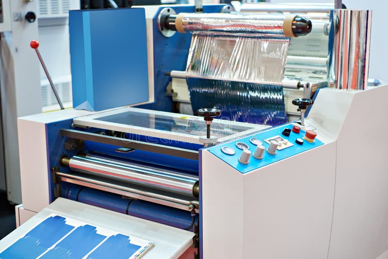 Offset Printing and Packaging Machine Stock Photo - Image of trade ...