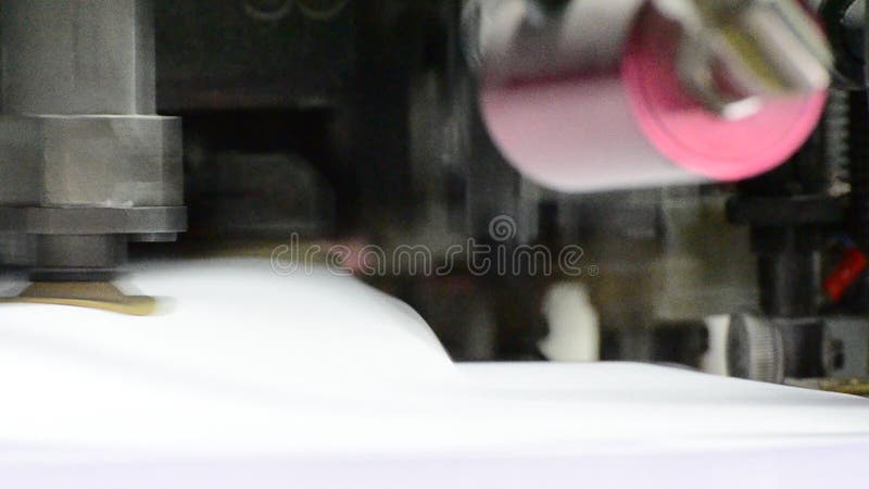 Offset Printing Machine stock video. Video of white - 240192809
