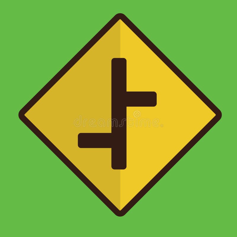 Offset Road Sign. Vector Illustration Decorative Design Stock Vector ...