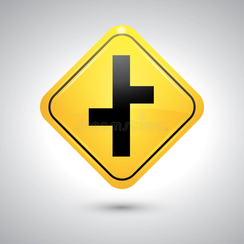 Offset Road Sign. Vector Illustration Decorative Design Stock Vector ...