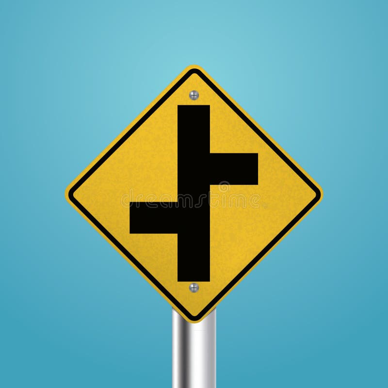 Offset Road Signboard. Vector Illustration Decorative Design Stock ...