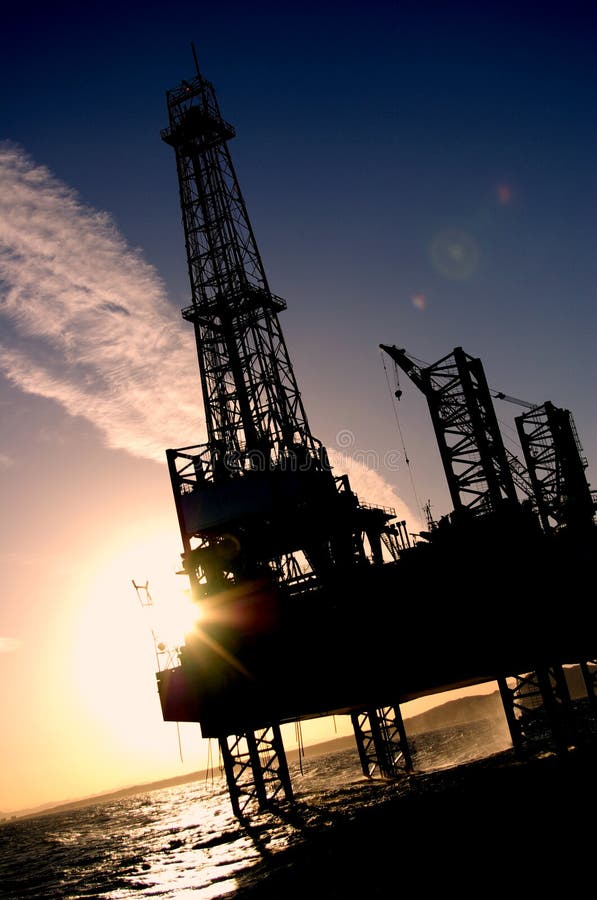 Derrick of Offshore Jack Up Drilling Rig Stock Image - Image of ...