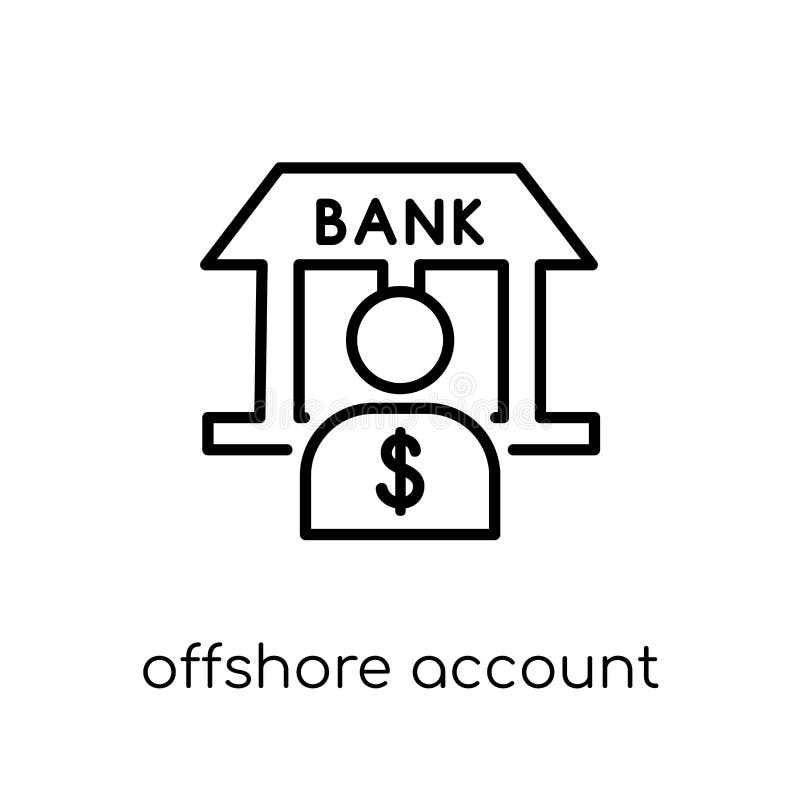 Offshore Account Icon. Trendy Modern Flat Linear Vector Offshore Stock ...
