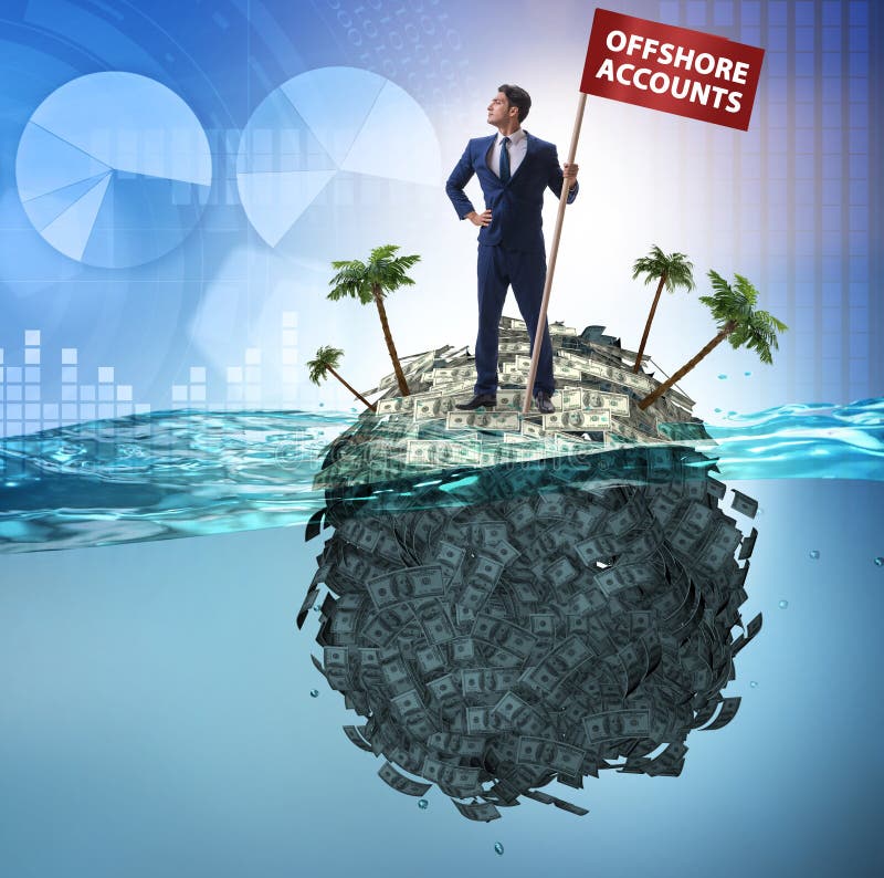 Offshore Accounts Concept with Businessman Stock Image - Image of ...
