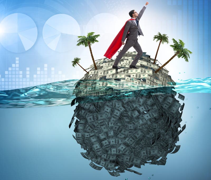 Offshore Accounts Concept with Businessman Stock Image - Image of ...