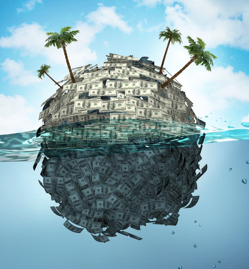 Offshore Accounts Concept - 3d Rendering Stock Photo - Image of dollar ...