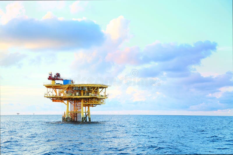 Offshore Construction Platform for Production Oil and Gas. Oil and Gas ...