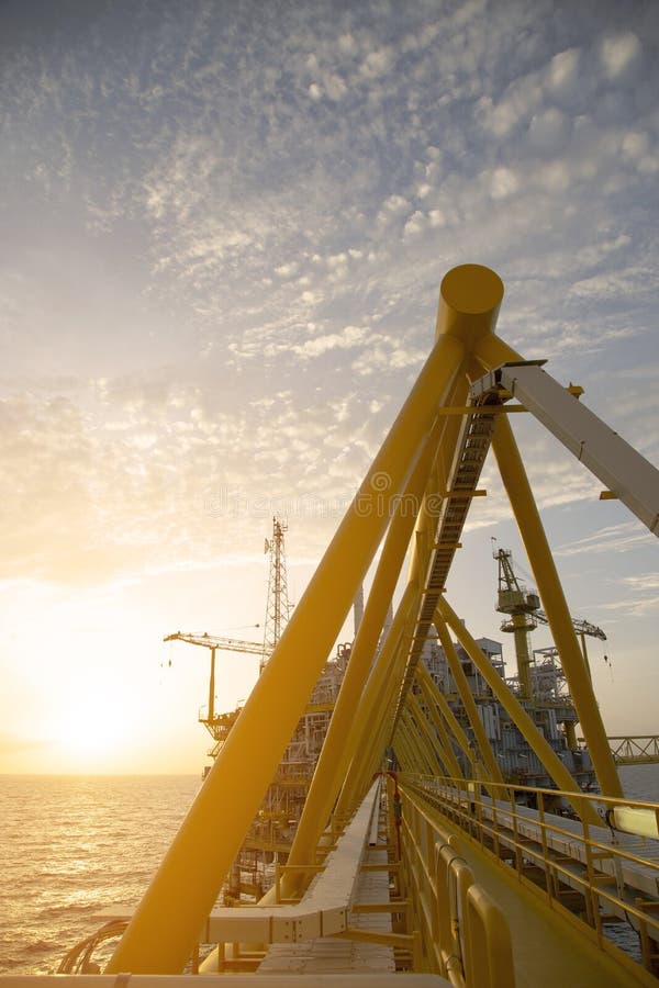 Offshore Construction Platform for Production Oil and Gas. Oil and Gas ...